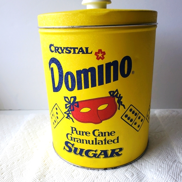 Kitchen | Vintage Domino Sugar Yellow Metal Canister Collector Tin ...